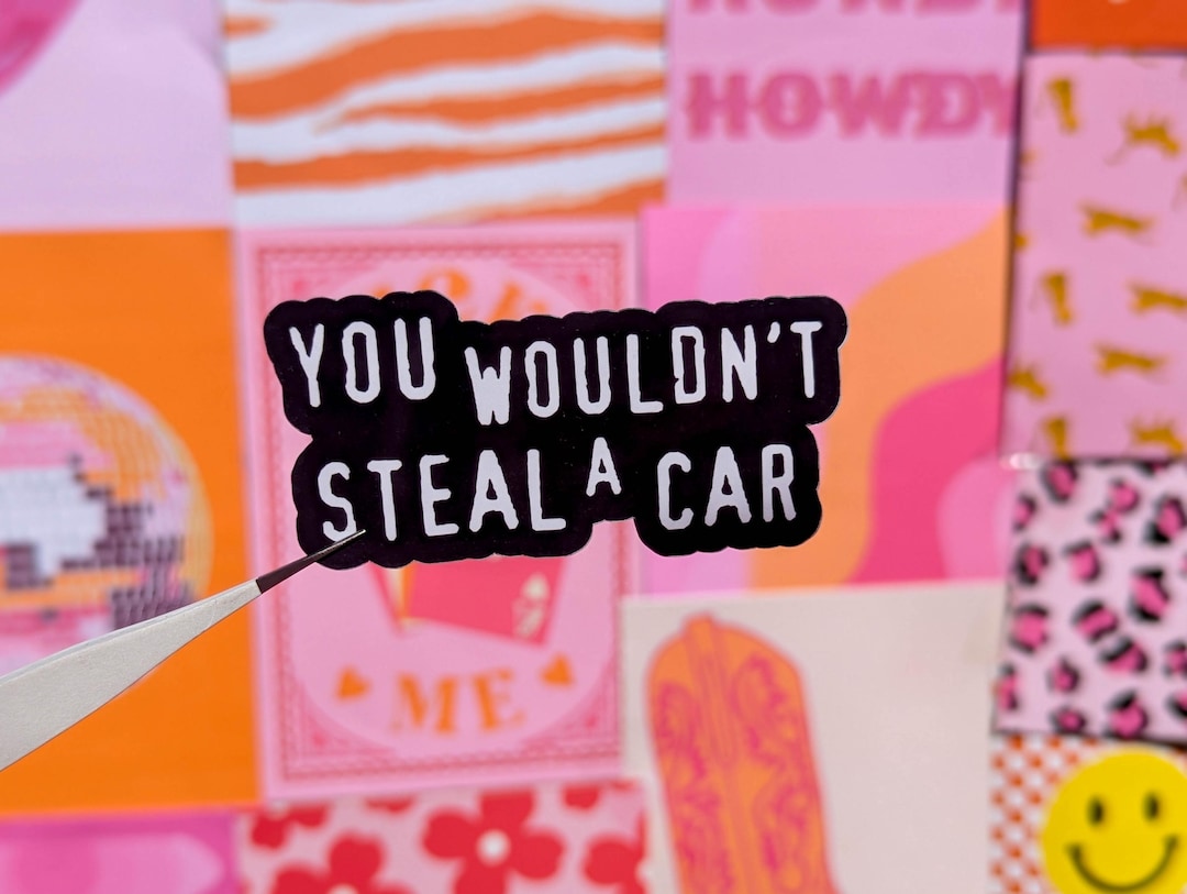 You Wouldn't Steal a Car Sticker: Y2K Meme Die Cut Sticker - Etsy UK