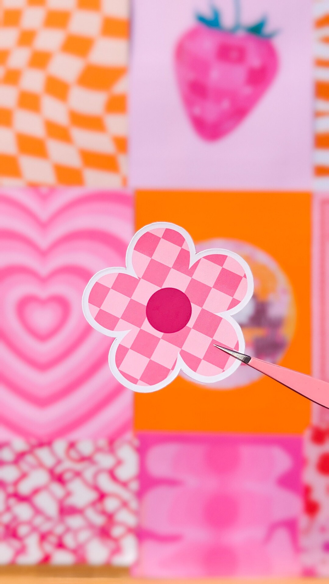 Check Daisy Sticker Pink Die Cut Laptop Sticker Flower Kindle Sticker ...