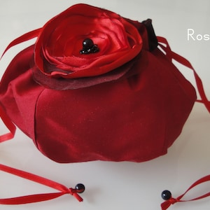 Bridal Bags Red Bag of Dirndl Dirndl Bag Red Poppy Flower Silk ...