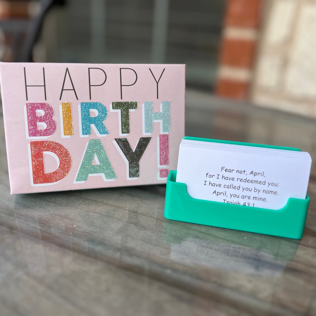 Birthday Personalized Scripture Cards - Etsy