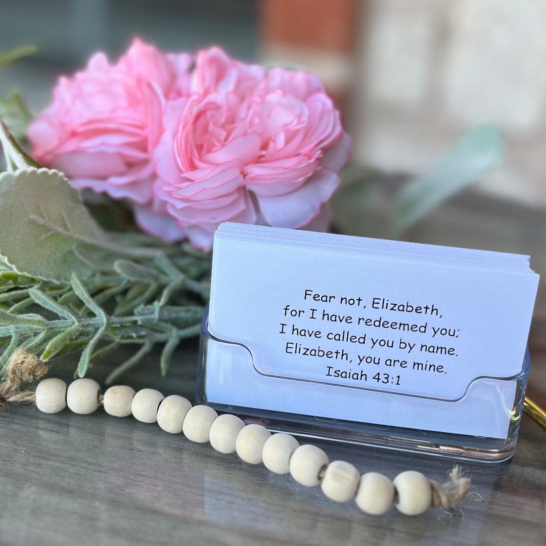 He Knows Your Name Personalized Scripture Cards - Etsy