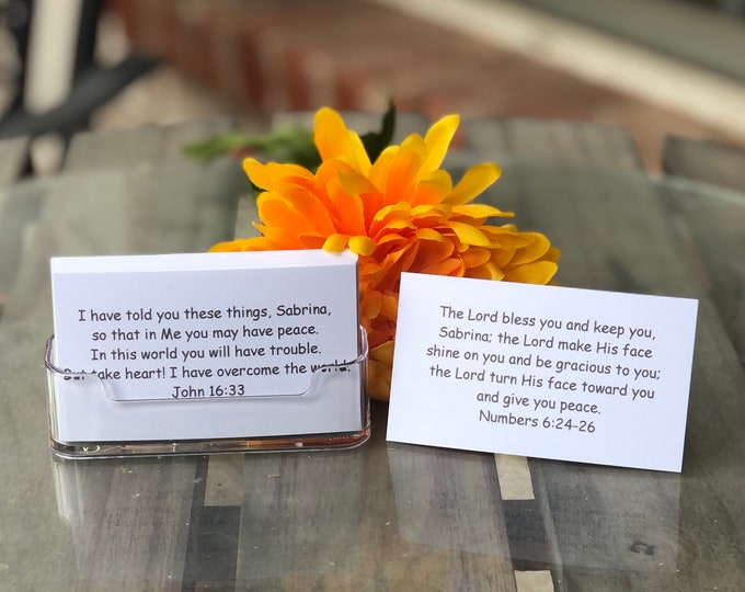 He Knows Your Name Personalized Scripture Cards | Etsy