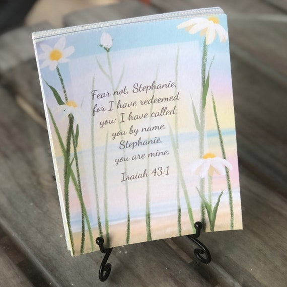 Illustrated Personalized Scripture Cards - Etsy