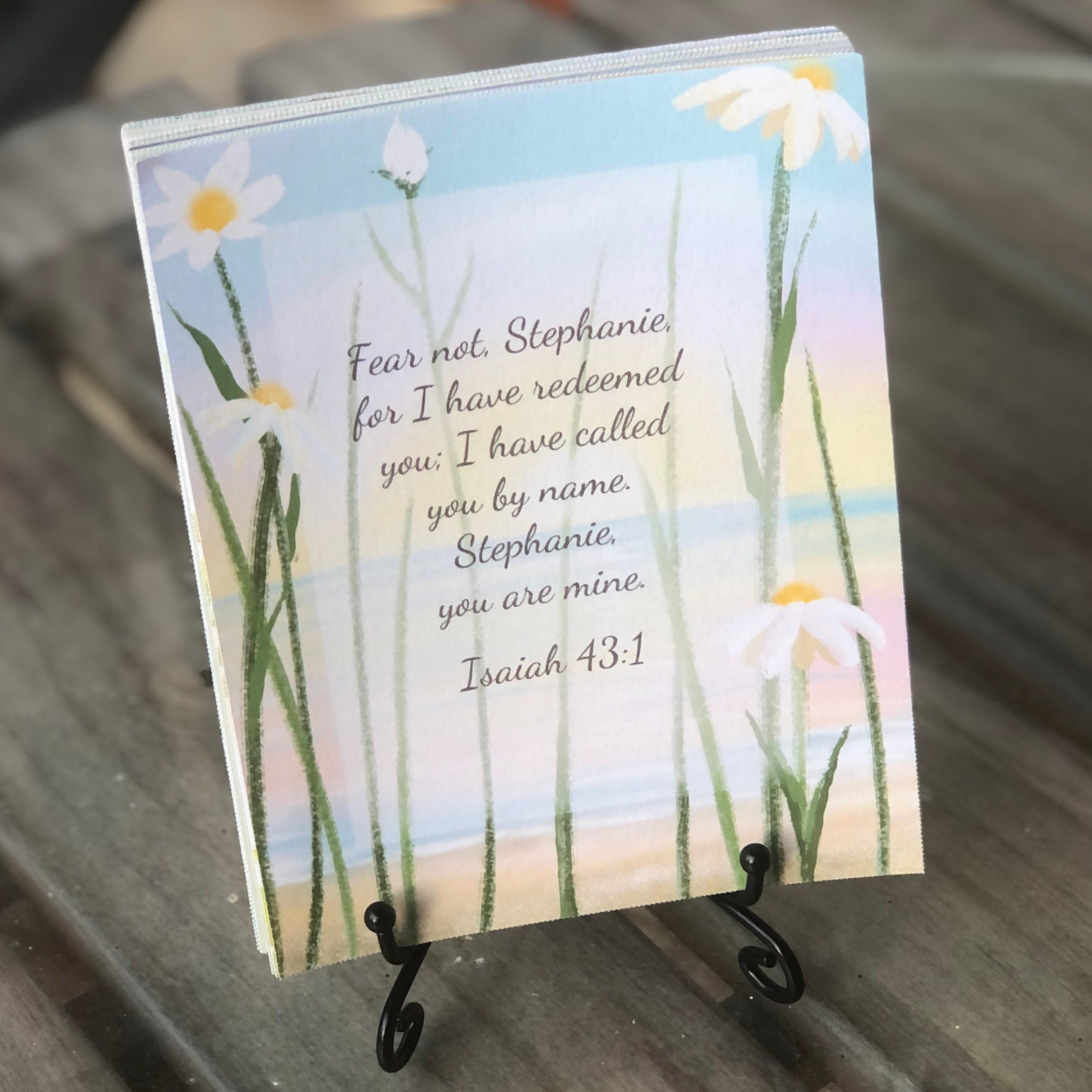 Illustrated Personalized Scripture Cards - Etsy