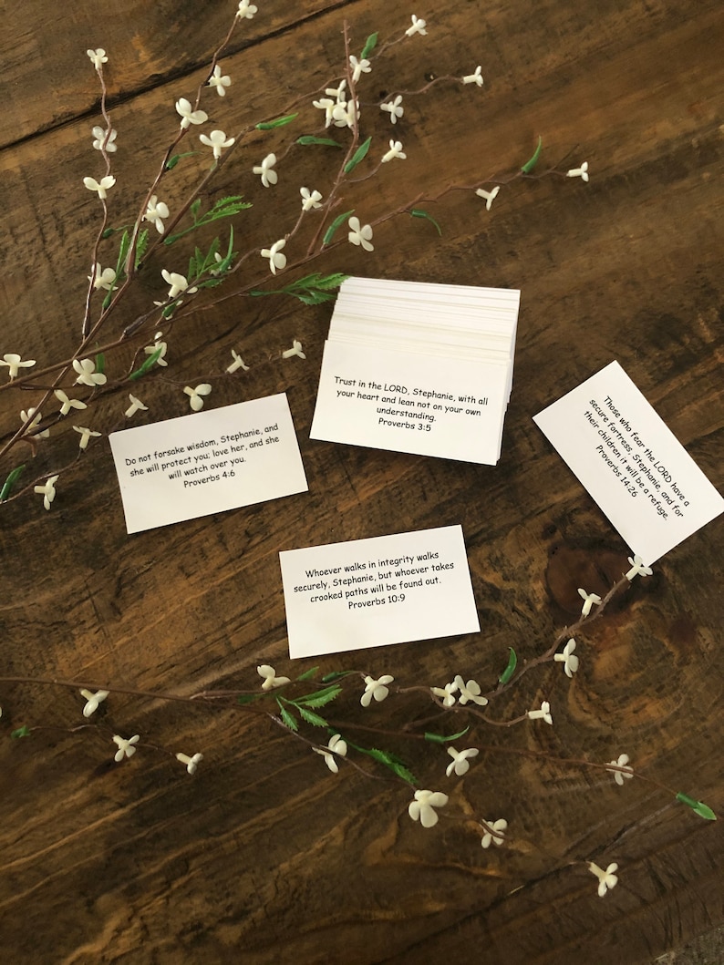 PROVERBS He Knows Your Name Cards Personalized Scripture Cards - Etsy