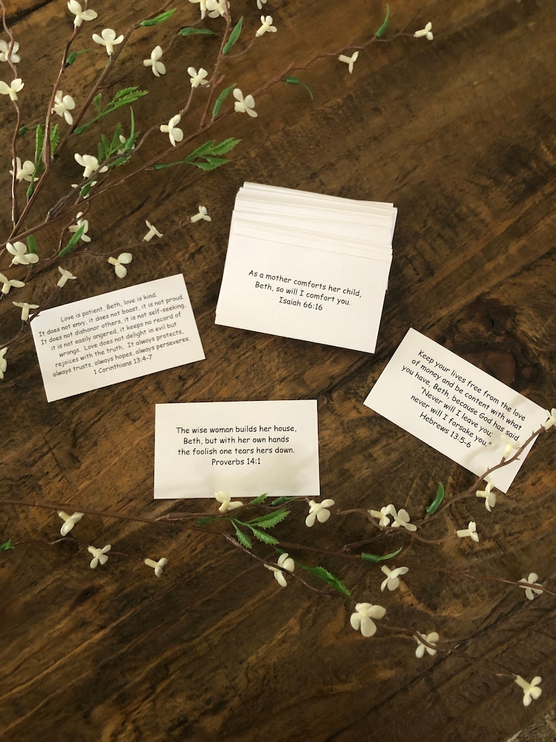 MOM'S Personalized Scripture Cards - Etsy