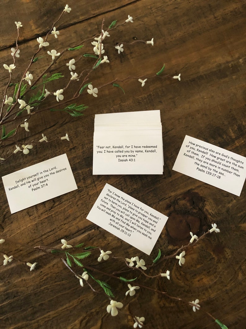 He Knows Your Name Personalized Scripture Cards - Etsy