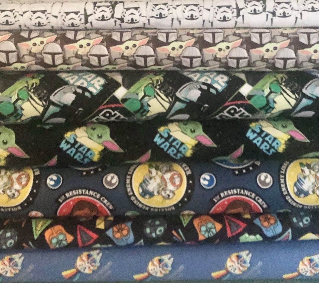 Star Wars Fabric Bundle Retro Rainbow Fabric Star Wars Quilt Blue Star ...