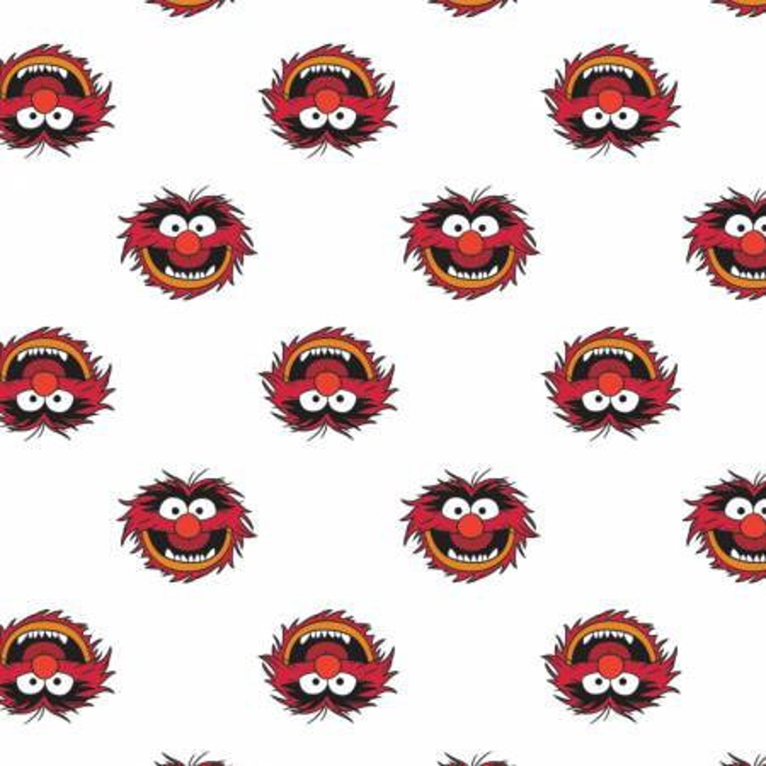 The Muppets Fabric Animal in White Fabric Disney Fabric Muppet Quilt ...
