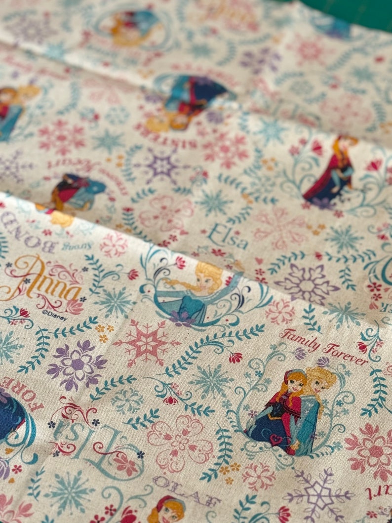 Frozen Disney Fabric Made in Japan Lightweight Canvas Cotton Linen ...