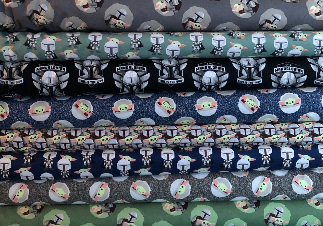 Mandalorian Fabric Bundle Star Wars Grogu Baby Yoda Camelot Fabrics ...