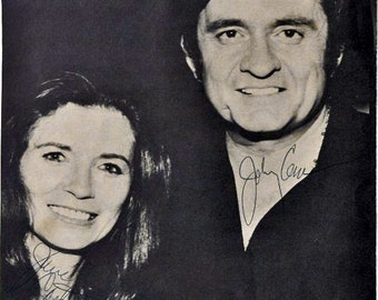 Johnny CASH & JUNE CARTER Signed Photo W/coa - Etsy