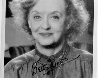 BETTE DAVIS SIGNED Photo - Jezebel, the Letter, Little Foxes W/coa - Etsy