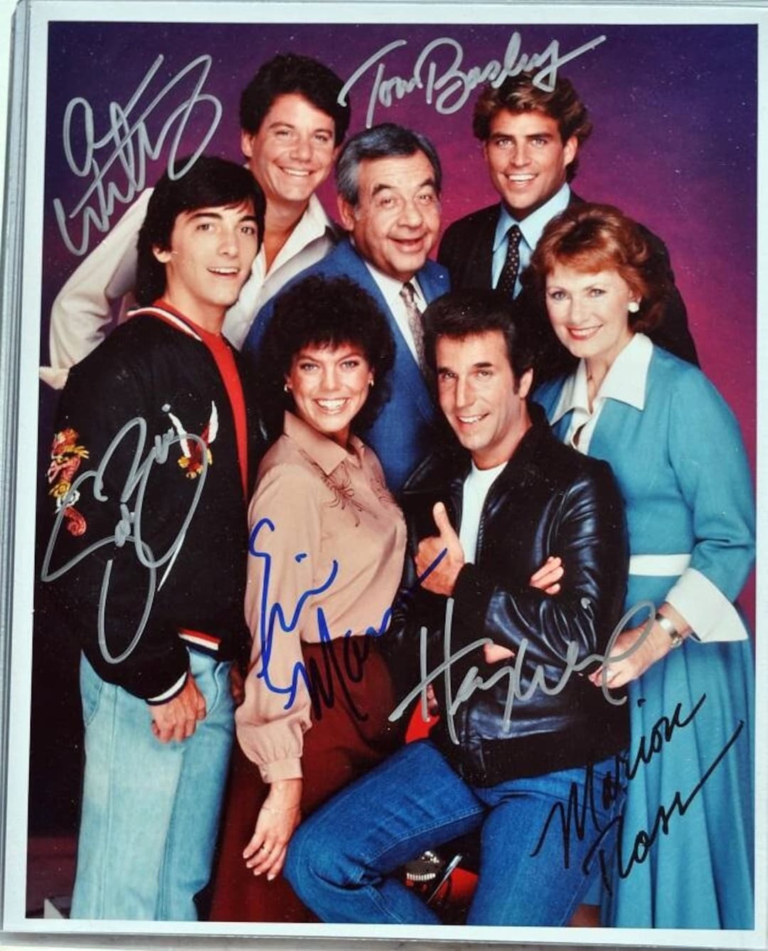 Happy Days Cast Signed Photo X6 – Scott Baio, Erin Moran, Henry Winkler ...