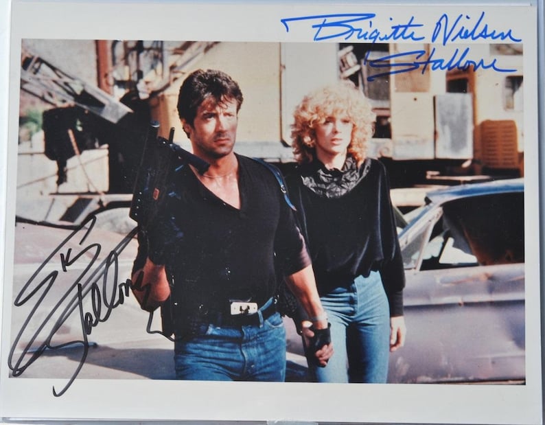 Sylvester Stallone & Brigitte Nielsen Stallone Signed Photo - Cobra - W ...