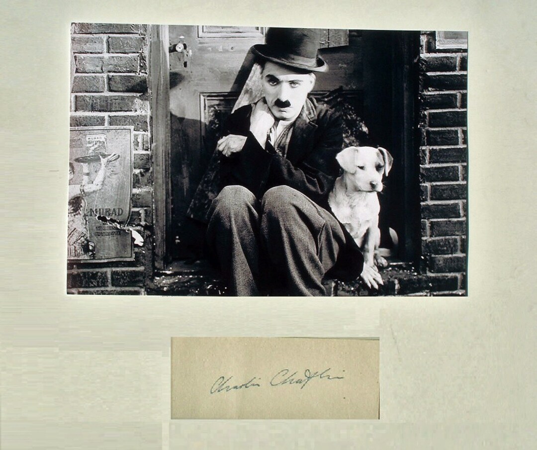 Charlie Chaplin Signed Page & Photo - the Tramp - W/COA - Etsy