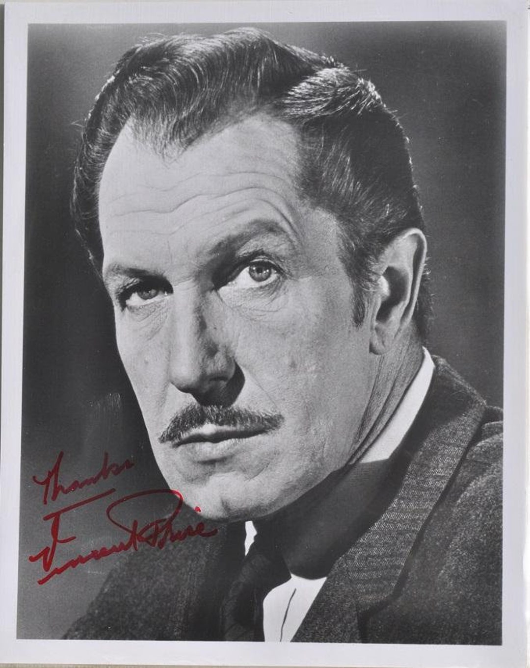 Vincent Price Signed Photo - W/COA - Etsy