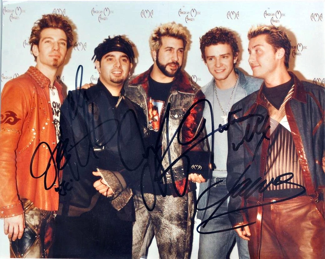 Nsync Cast Signed Photo X5 Chris Kirkpatrick, Justin Timberlake, J C ...
