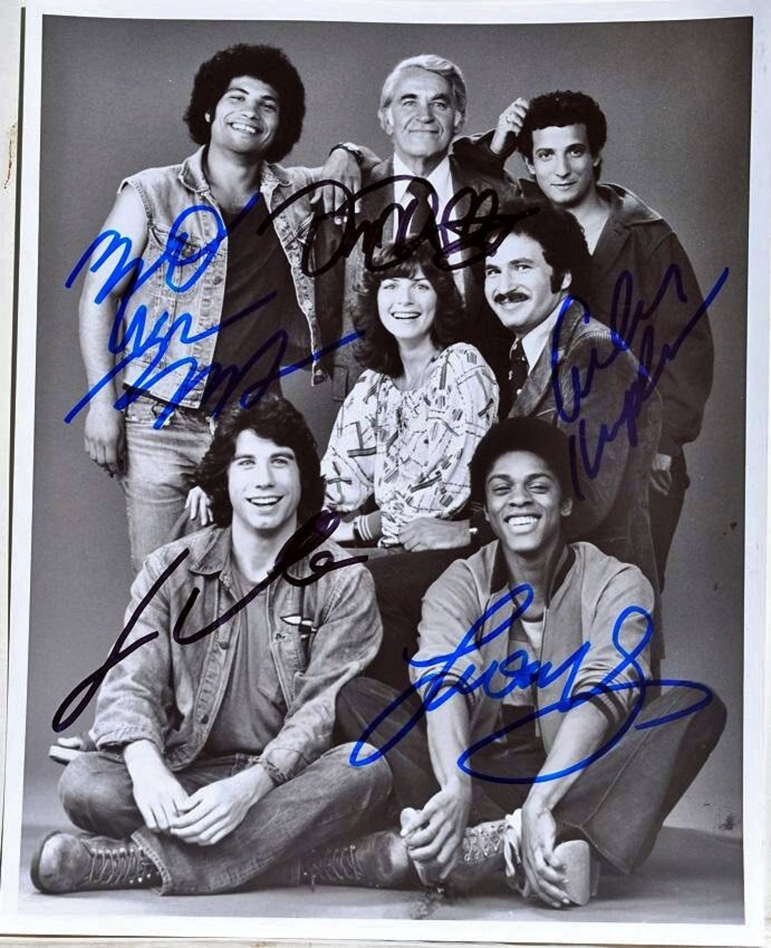 Welcome Back Kotter Cast Signed Photo X6 - Gabe Kaplan, John Travolta + W/COA - Etsy