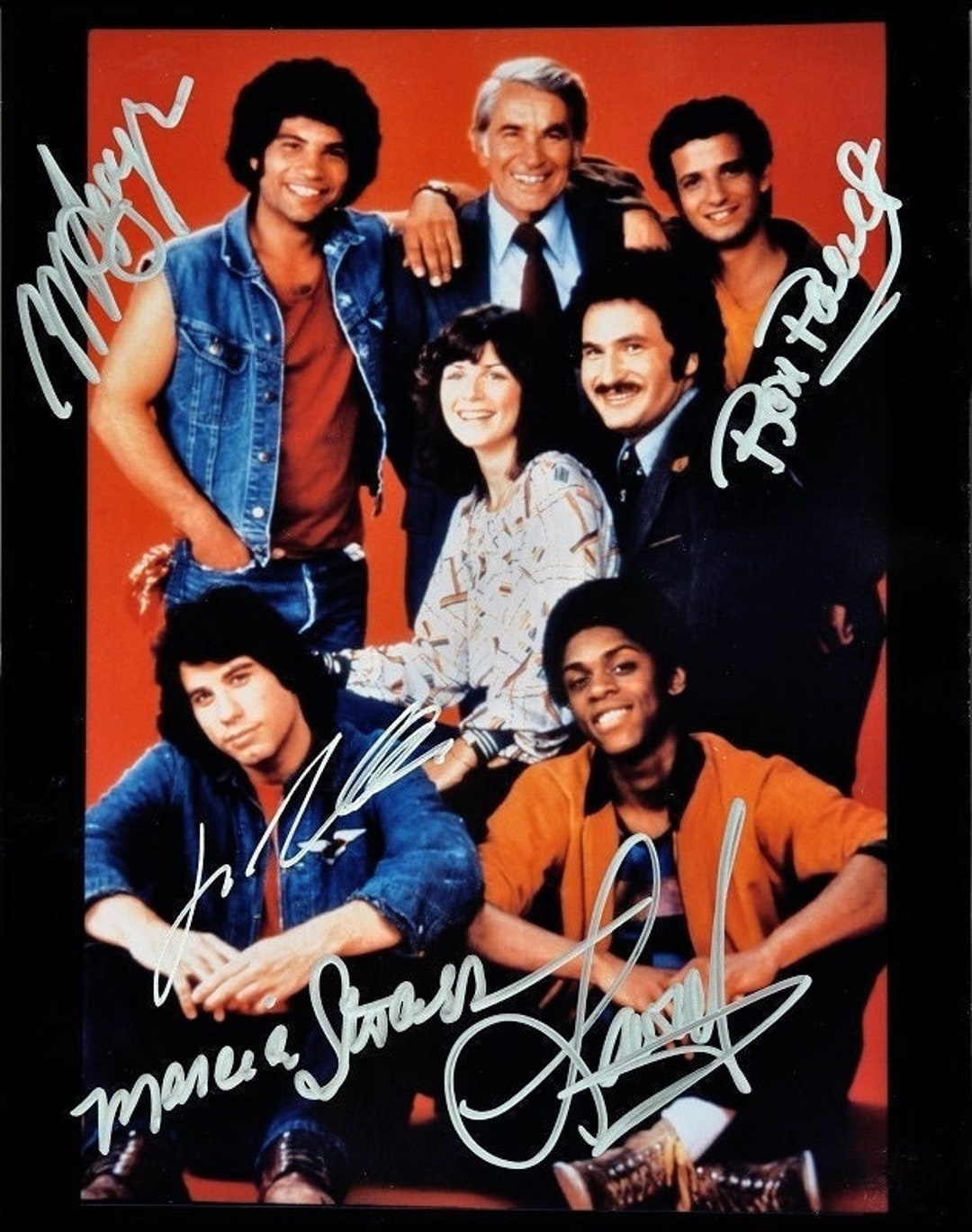 Welcome Back Kotter Cast Signed Photo X5- John Travolta, Ron Palillo ...