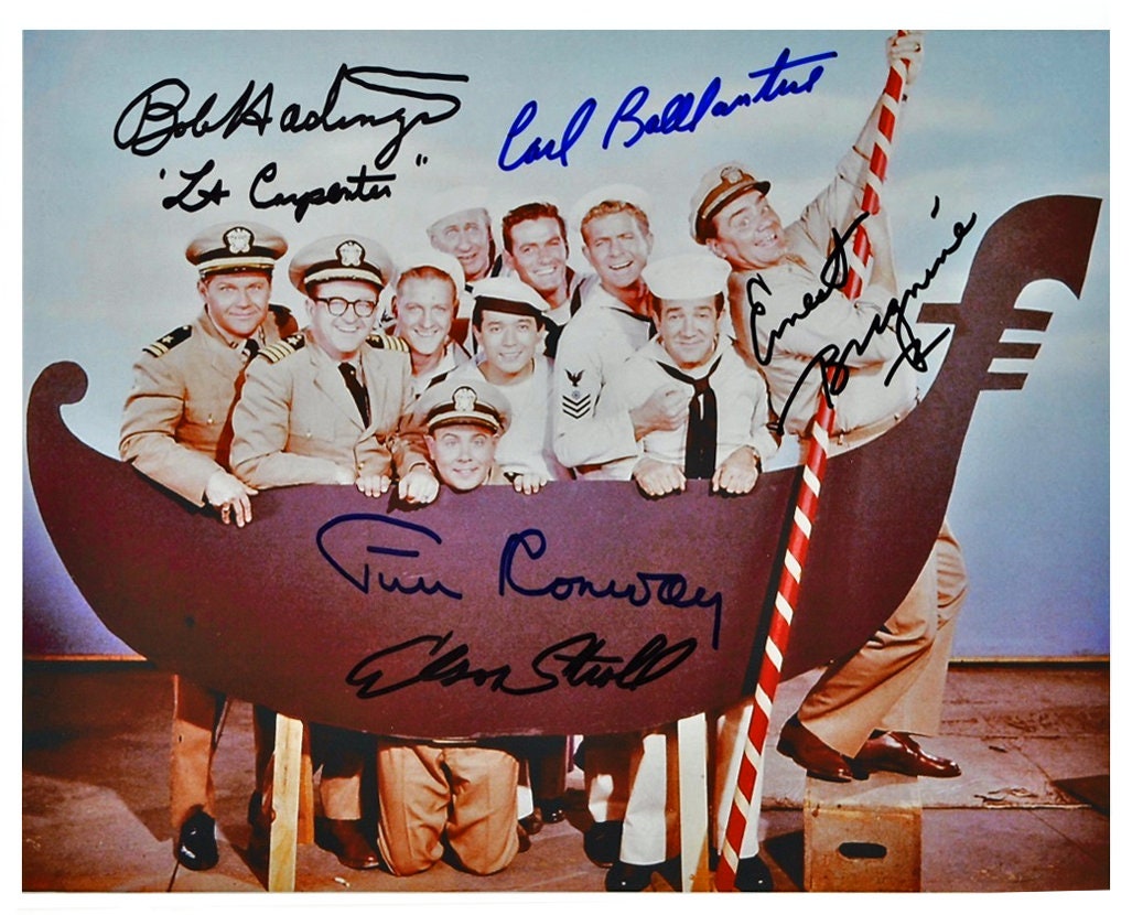 Mchale's Navy Cast Signed Photo X5 - Tim Conway, Earnest Borgnine, Carl ...