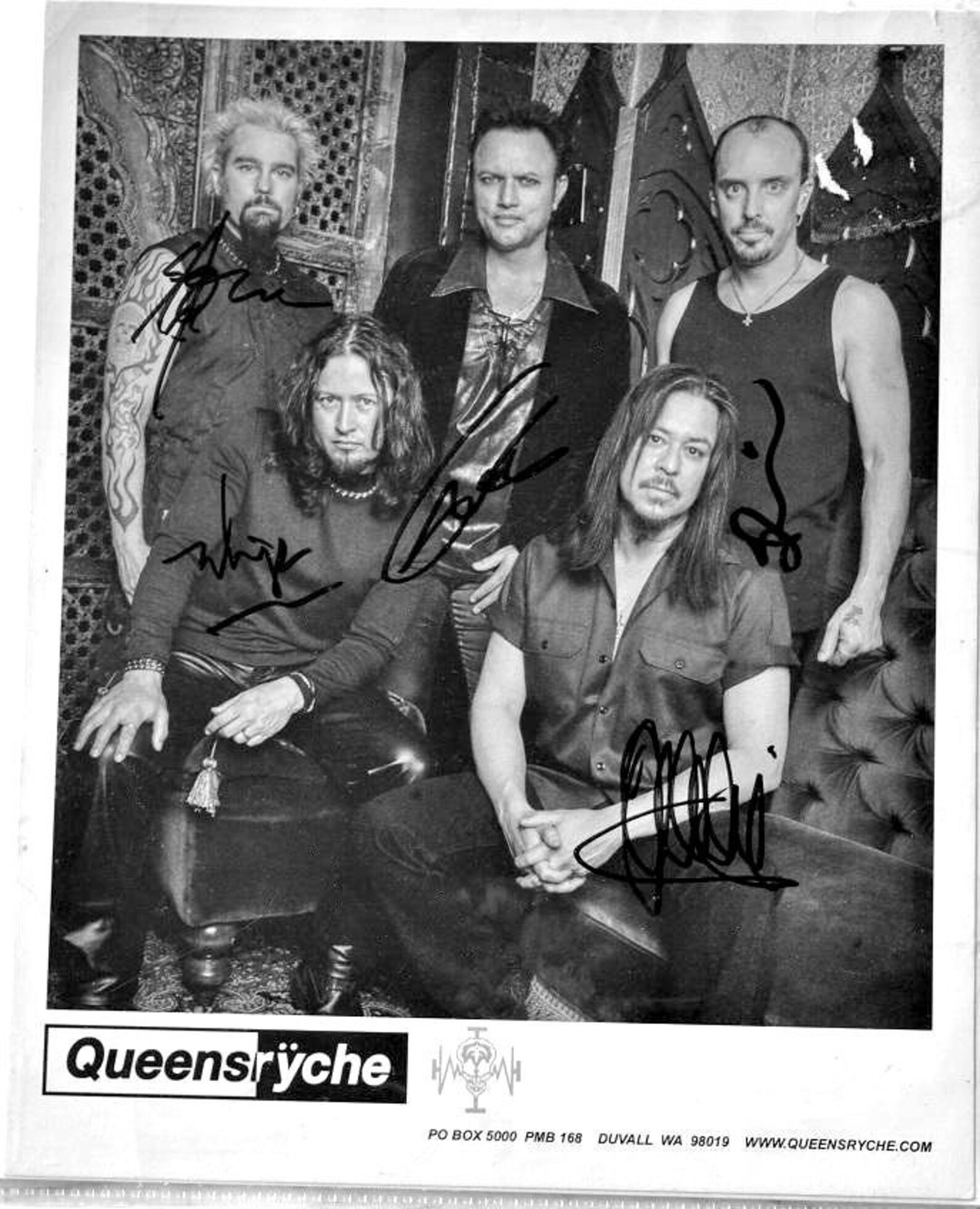 Queensryche Signed Photo X5 – Geoff Tate, Scott Rockenfield + W/COA - Etsy
