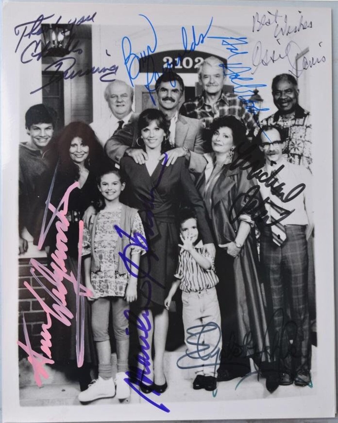 Evening Shade Cast Signed Photo X8 - Burt Reynolds, Marilu Henner + - W ...
