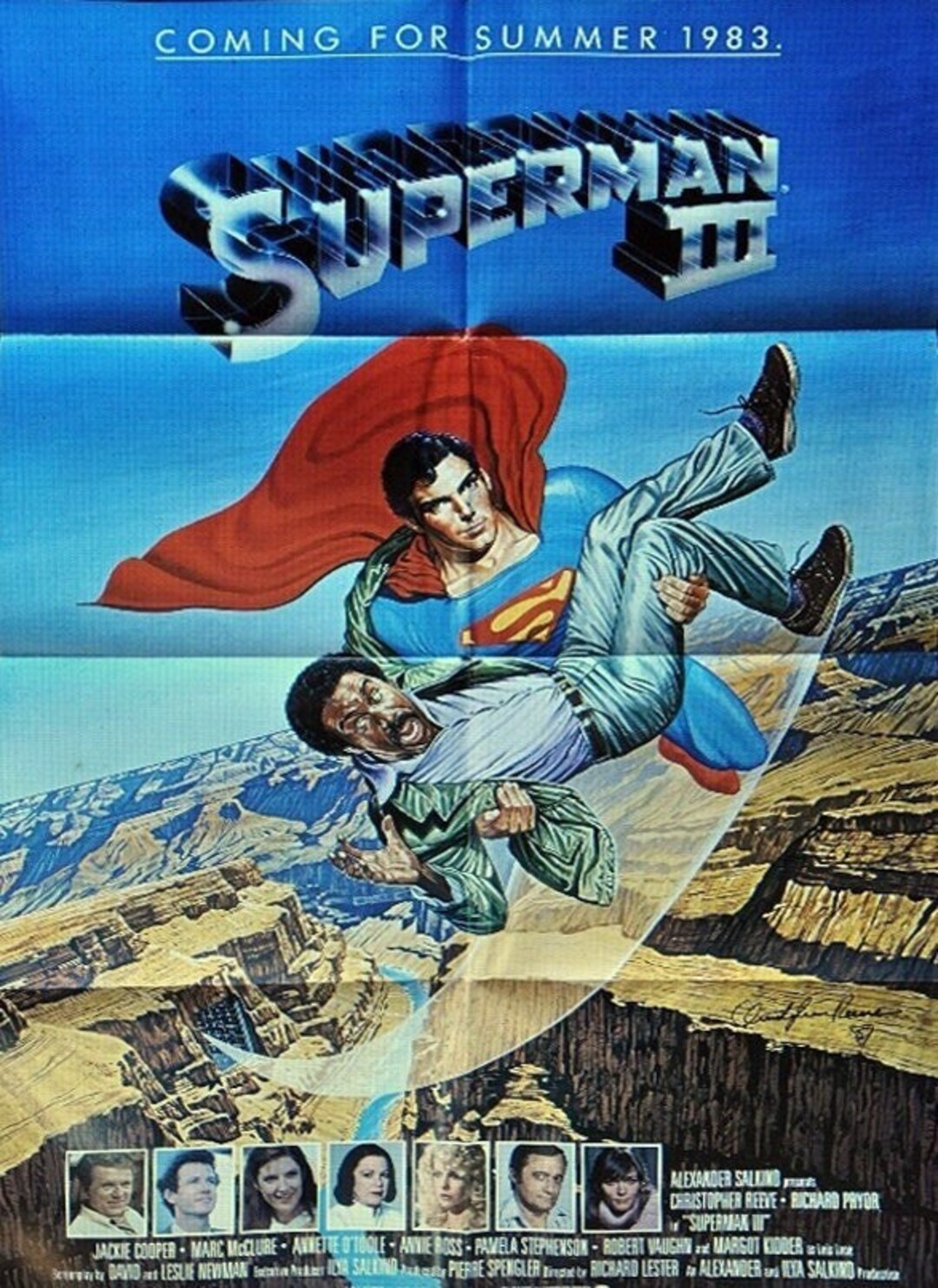 Christopher Reeve Signed Movie Poster Superman 3 27x - Etsy