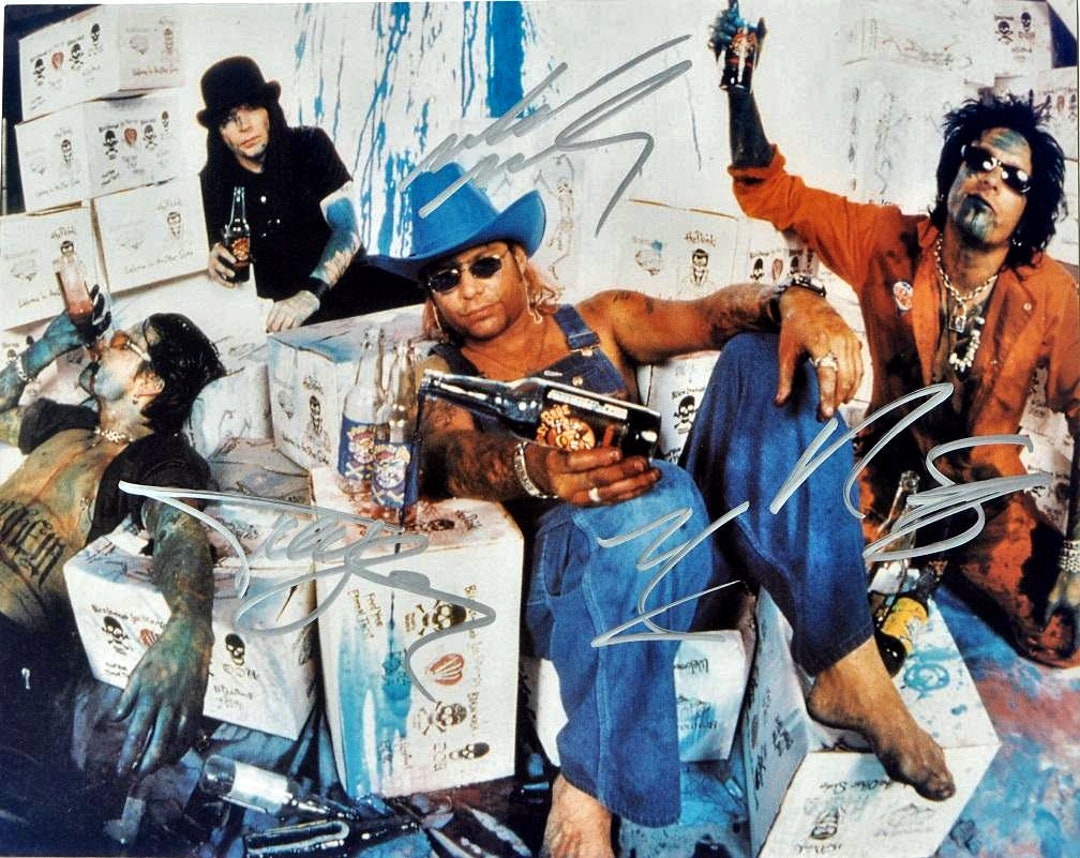 Motley Crue Signed Photo X4 – Vince Neil, Nikki Sixx, Mick Mars, Tommy ...