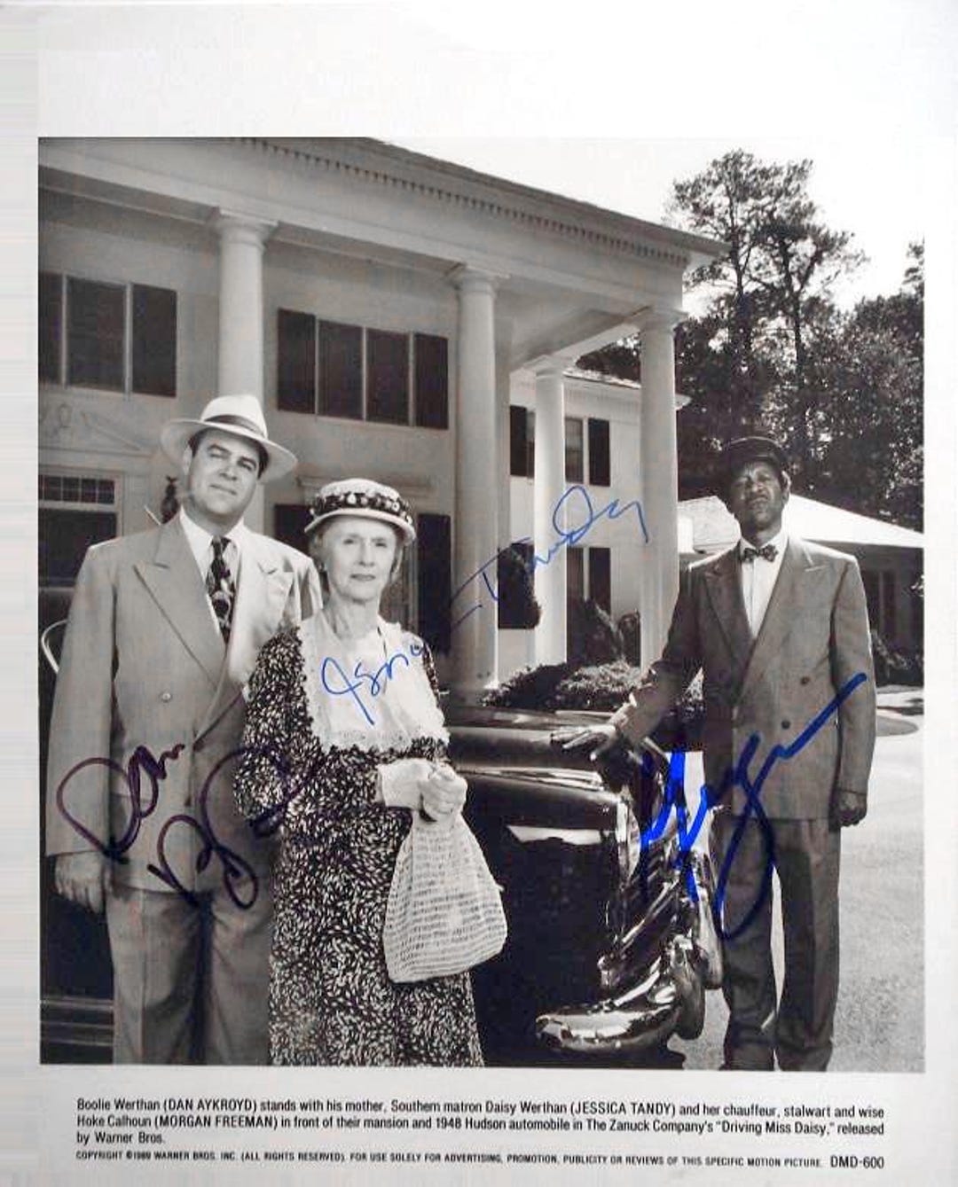 Driving Miss Daisy Cast Signed Photo X3 - Dan Aykroyd, Jessica Tandy ...