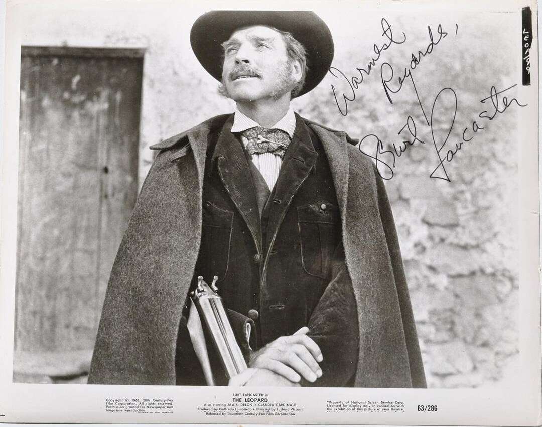 Burt Lancaster Signed Photo - the Leopard W/COA - Etsy