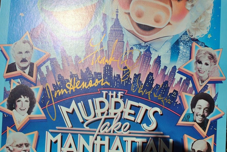 The Muppets Take Manhattan Framed Poster Signed X3 Jim Henson, Frank Oz ...