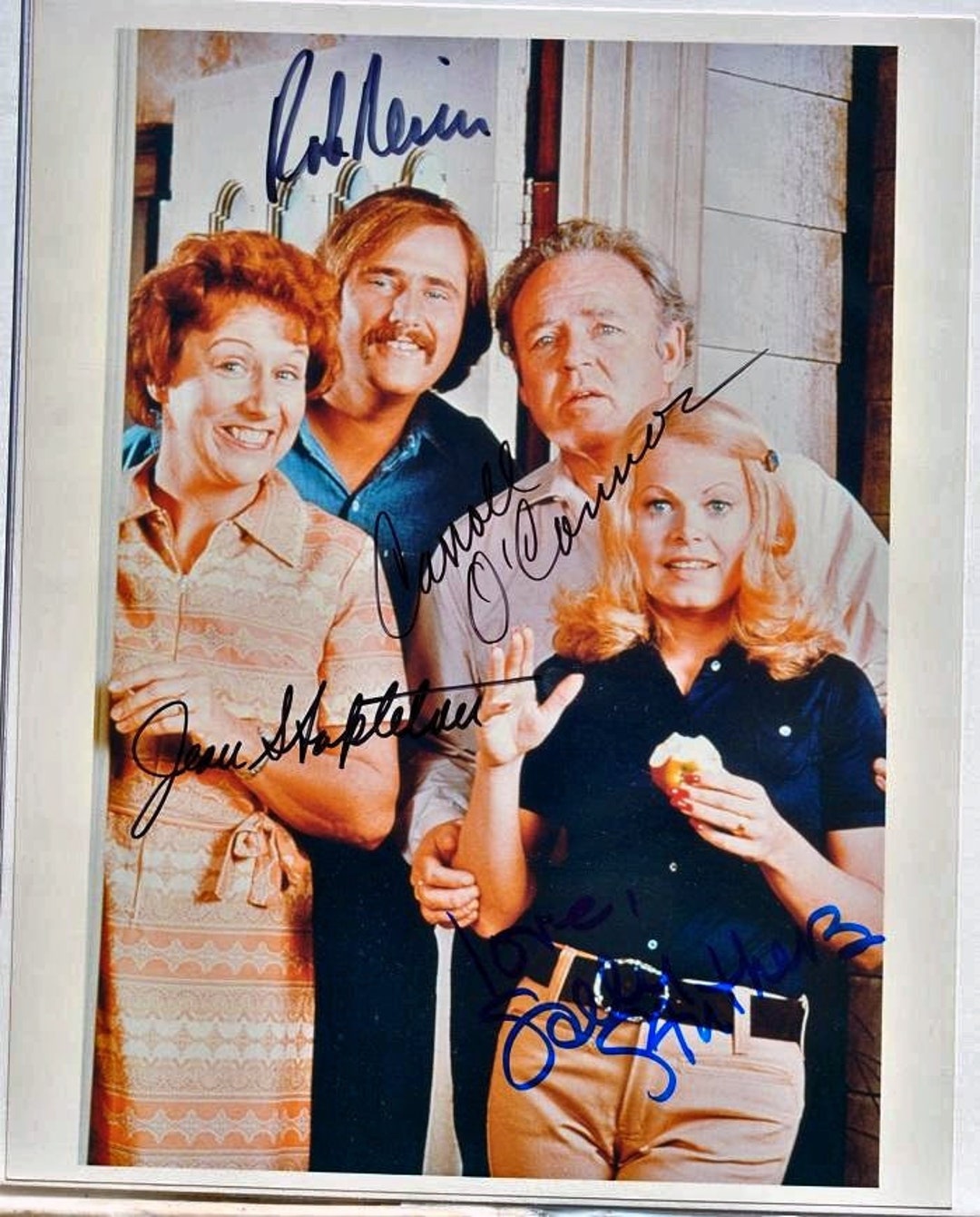 All in the Family Cast Signed Photo X4 - Carroll O'connor, Jean ...