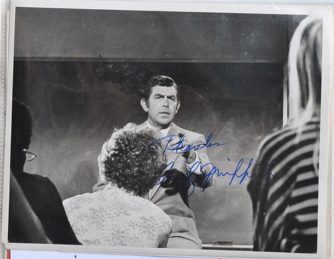 Andy Griffith Signed Photo No Time for Sergeants Mayberry R.f.d. W/COA ...