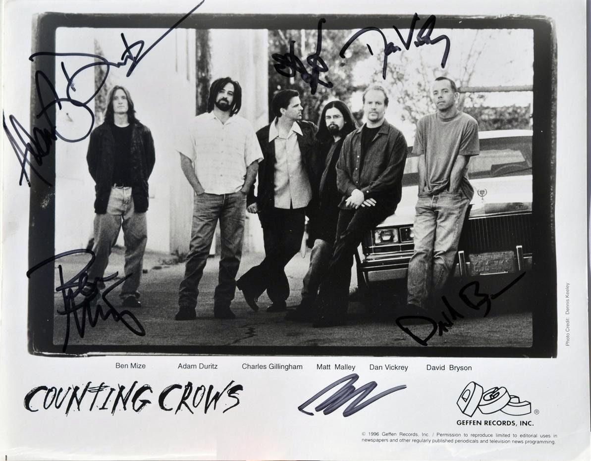 Counting Crows Signed Photo X6 Adam Duritz David Bryson - Etsy