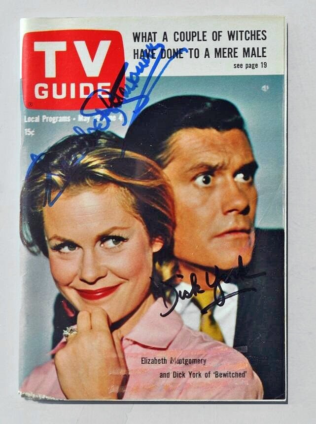 Bewitched Cast Signed TV Guide X2 May 29-june 4, 1965 Elizabeth ...