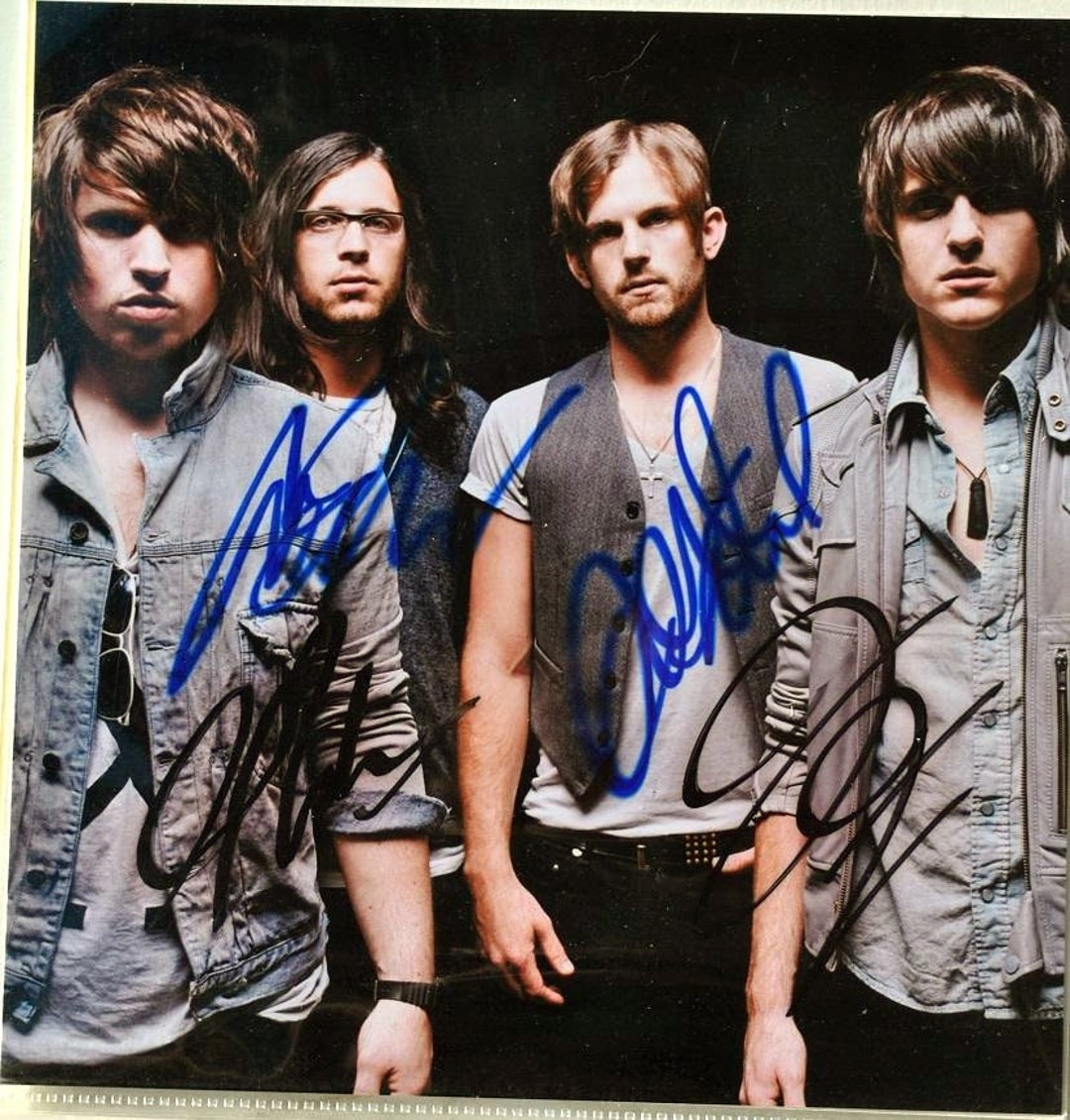 Kings of Leon Signed Photo X4 – Caleb, Jared, Matthew & Nathan ...