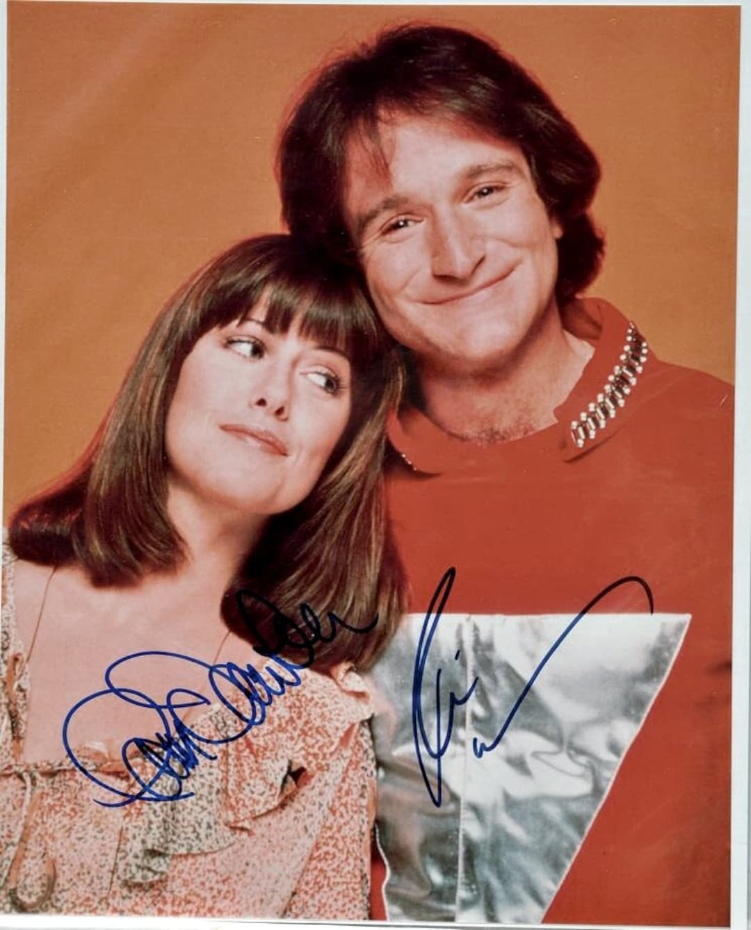 Mork and Mindy Cast Signed Photo X2 - Robin Williams, Pam Dawber W/COA ...