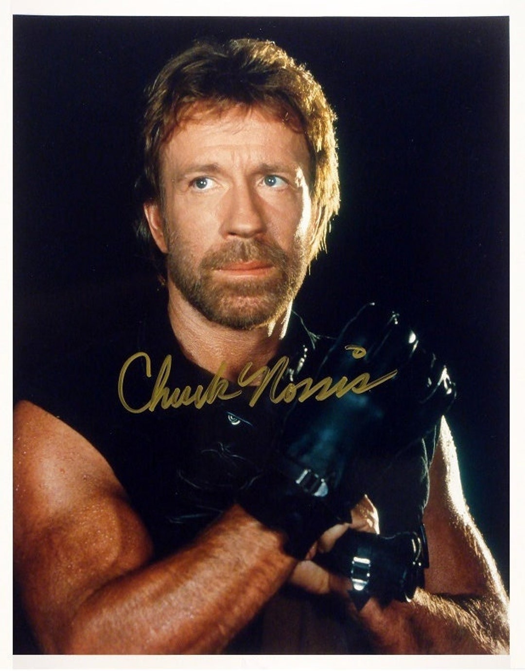 Chuck Norris Signed Photo the Octagon Delta Force Walker, Texas Ranger ...