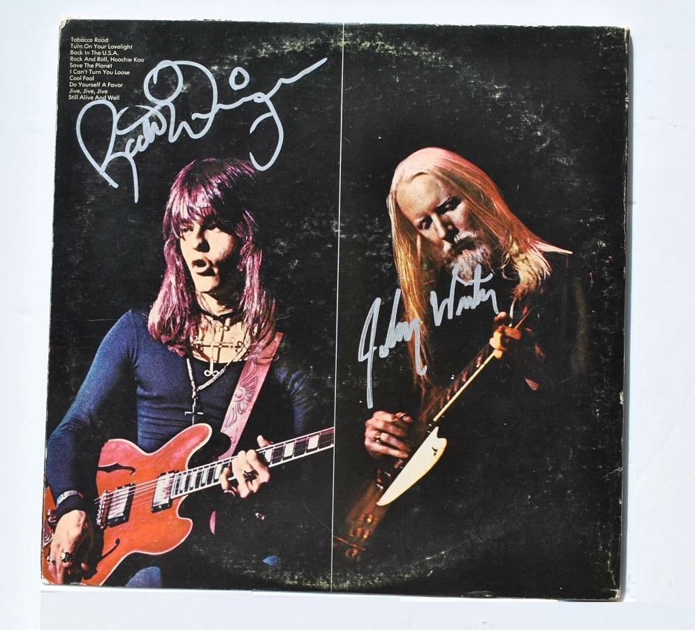 Rick Derringer, Johnny and Edgar Winter Signed Album Cover X3 ...