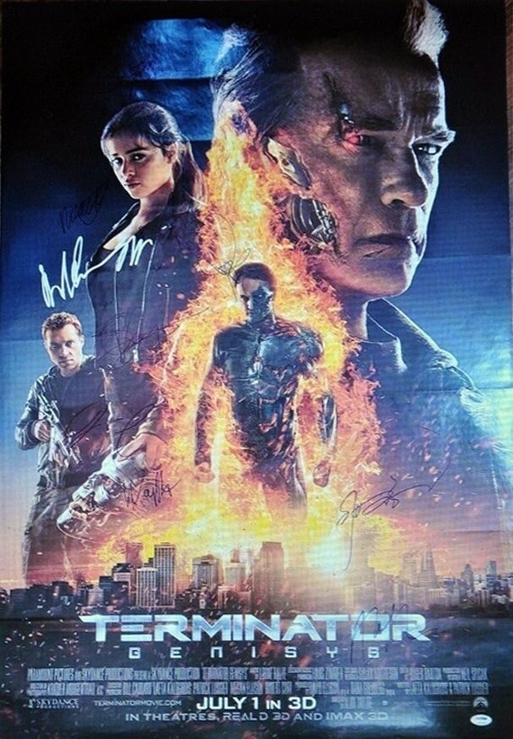 Terminator Genisys Signed Movie Poster X8 Arnold - Etsy