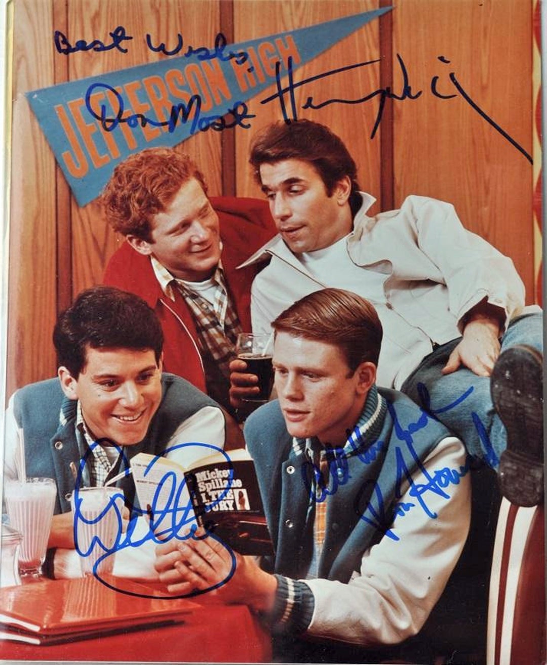 Happy Days Cast Signed Photo X4 - Ron Howard, Henry Winkler, Donny Most ...