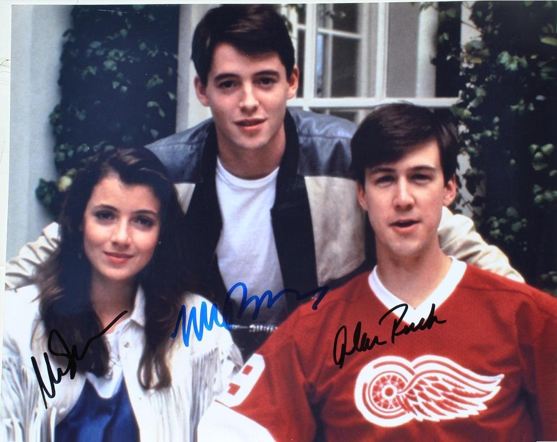 Ferris Buellers Day off Cast Signed X3 – Matthew Broderick, Mia Sara ...