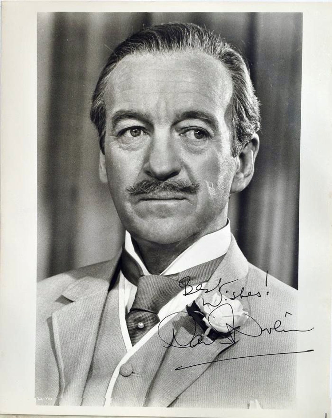 David Niven Signed Photo - Pink Panther, Wuthering Heights, Casino ...