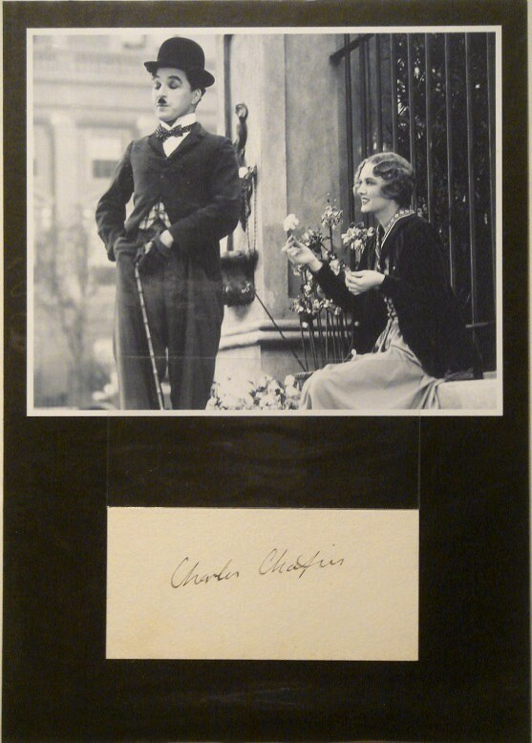 Charlie Chaplin Signed Matted Page & Photo - City Lights - W/COA - Etsy