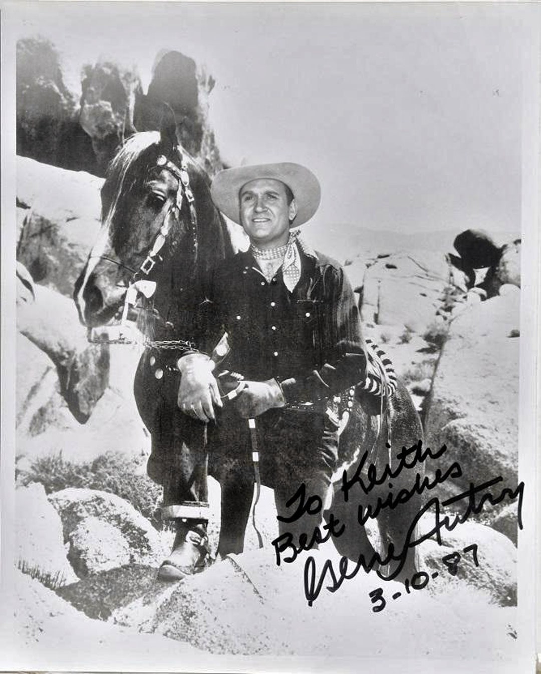 Gene Autry Signed Photo - the Singing Cowboy W/COA - Etsy