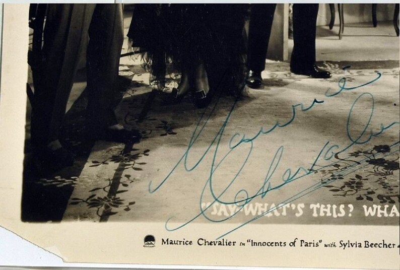 Maurice Chevalier Signed Photo - Innocents of Paris - W/COA - Etsy