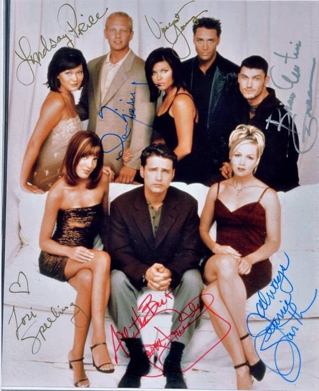 Beverly Hills, 90210 Cast Signed Photo X7 - Jason Priestley, Lindsay ...