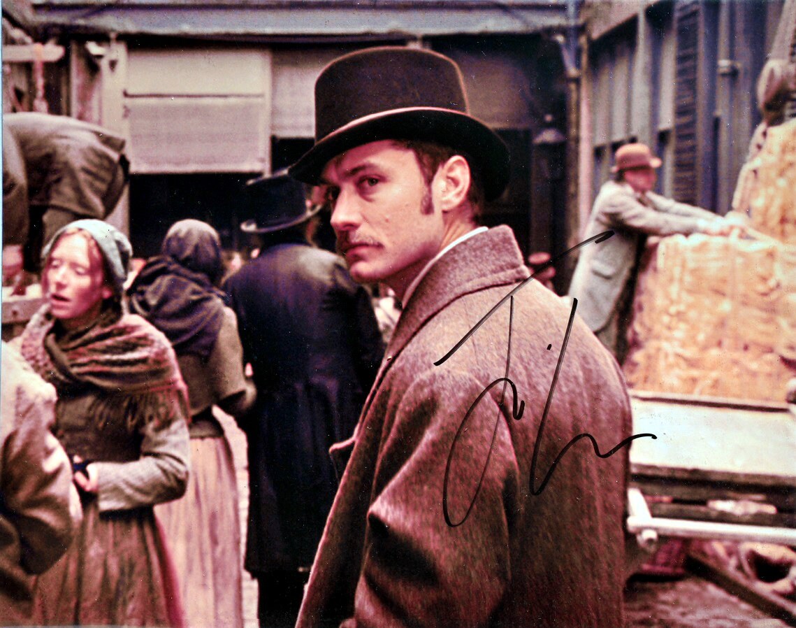 Jude Law Sherlock Holmes Signed Photo W/COA - Etsy