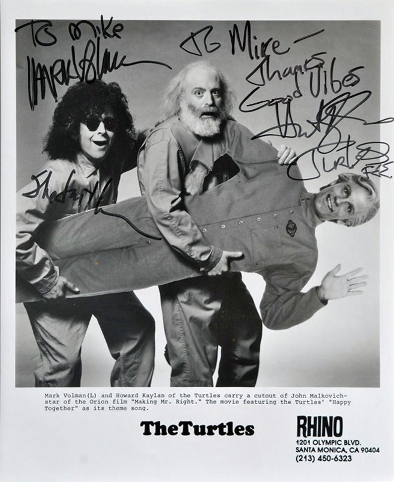 The Turtles Signed Photo X2 - Flo & Eddie - Howard Kaylan and Mark ...